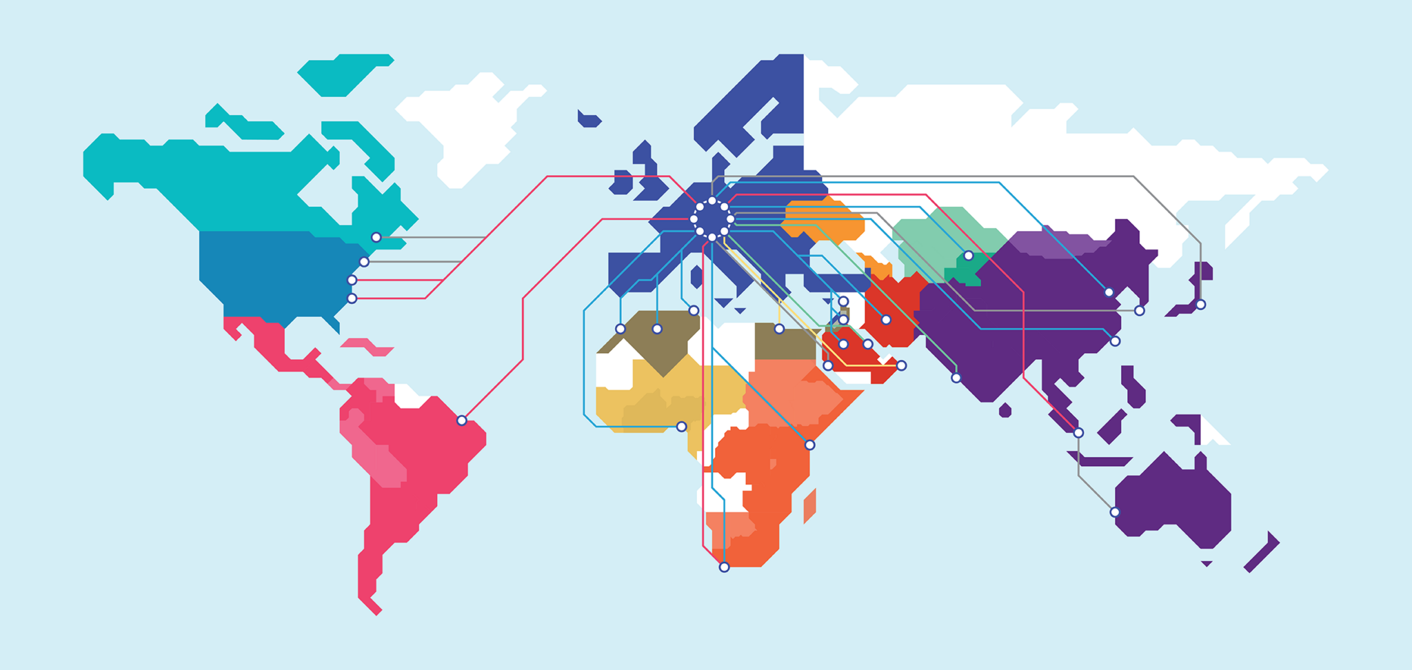 Global Map Parallax_2023 - GÉANT Network